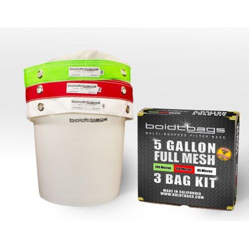 Boldtbags Full Mesh Extraction Bags 5 Gallon - 3 Bag Kit — Green Thumb ...