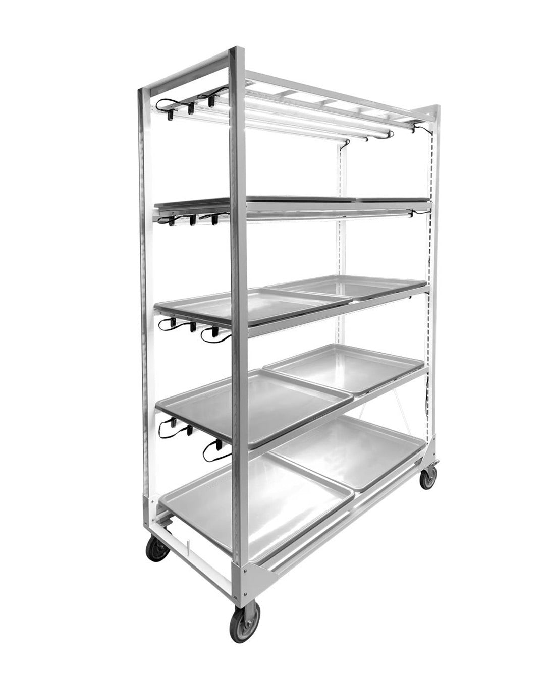 Wachsen Cloning Cart 4 Level White W/Lightstick LED — Green Thumb Depot