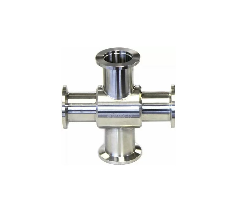 Across International KF25/NW25 St 4-Way Cross Flange For Secure Vacuum ...