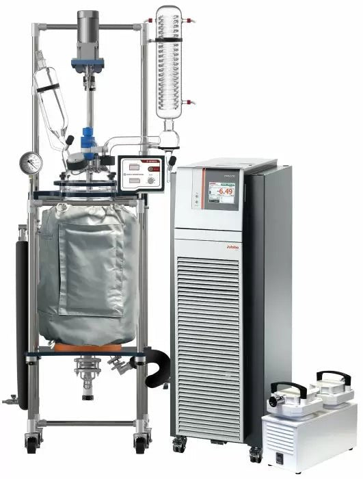Across International 50L Single Or Dual Jacketed Glass Reactor W/ Chil ...