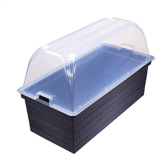 Graf Balcony Raised Planter With Cover - Vegetable or Flower Garden Box ...