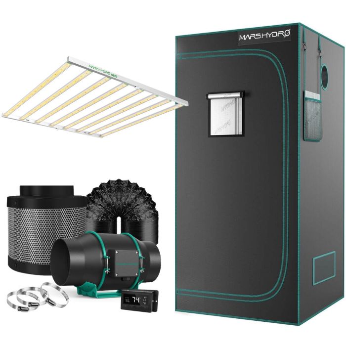 Mars Hydro 5x5 Grow Tent Kit w/ FC 6500 LED Grow Light — Green Thumb Depot