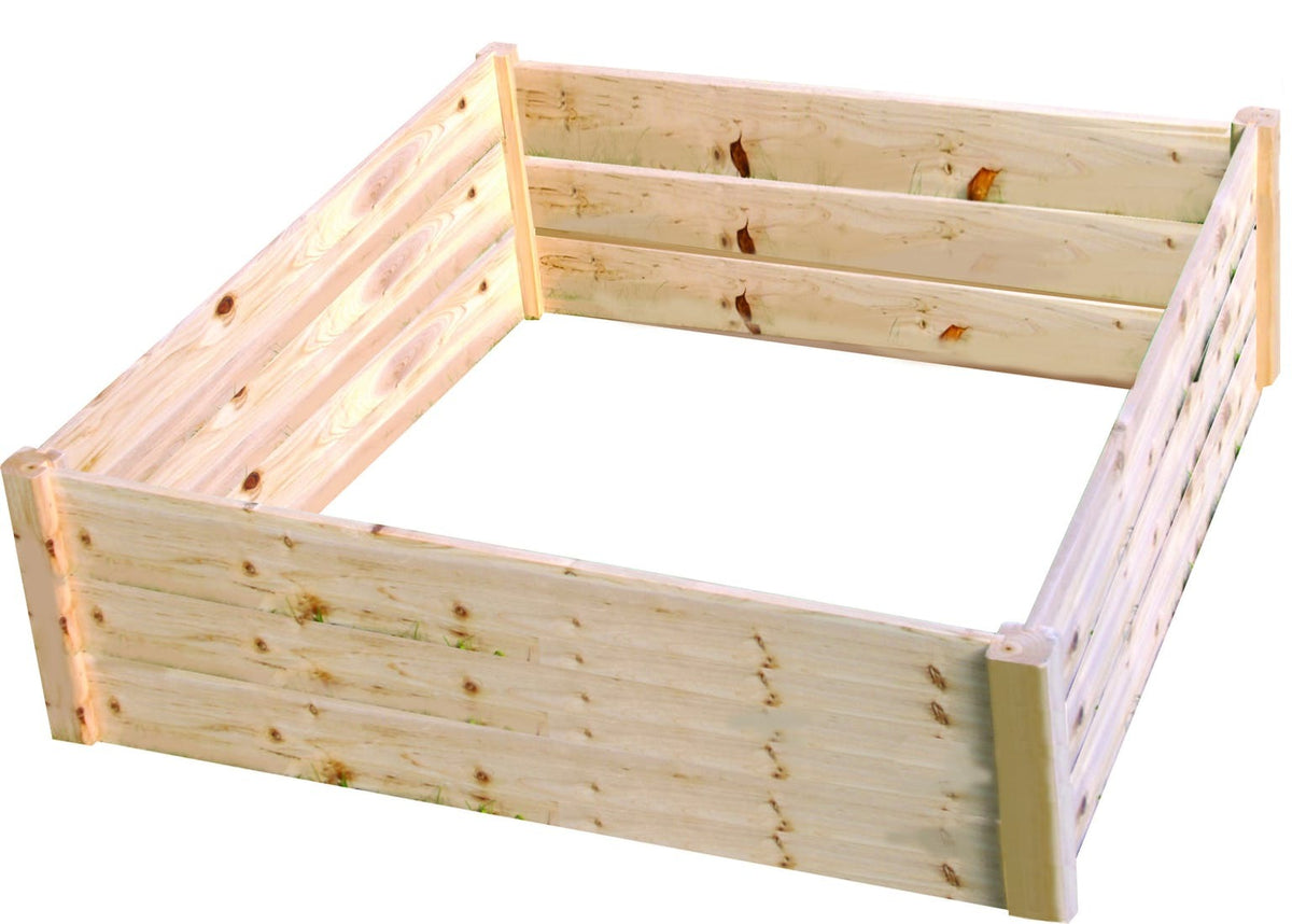 Riverstone Raised Garden Bed - Vegetable or Flower Elevated Planter Box ...